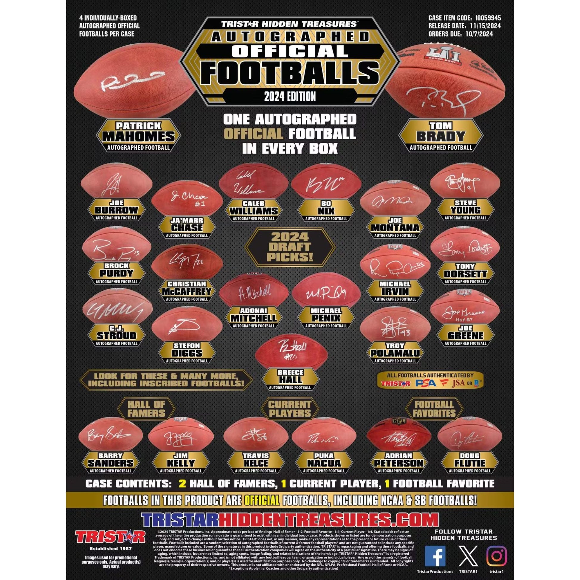 2024 Tristar Hidden Treasures Official Autographed Football Box ...