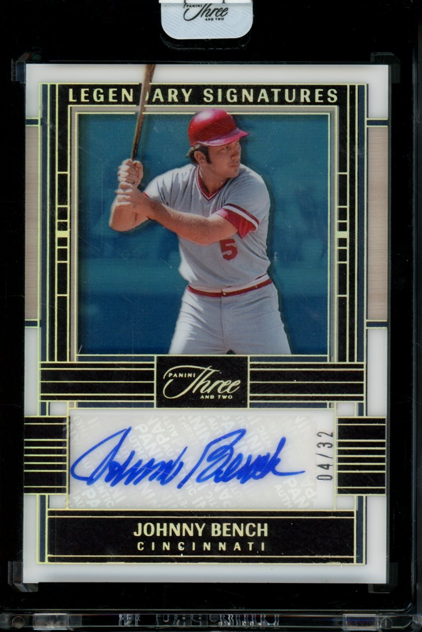 2024 Panini Three & Two Johnny Bench Legendary Auto /32 Reds – Trading ...