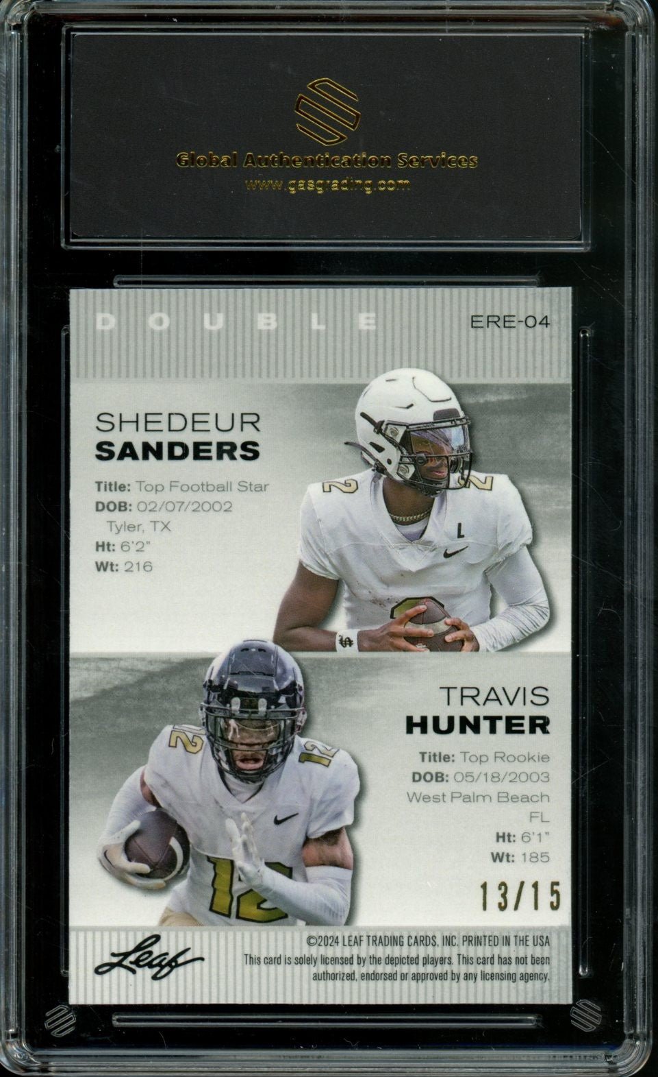 2024 Leaf Metal Sanders/Hunter Exclusive Rookie Purple Crystal /15 GAS – Trading Card Market