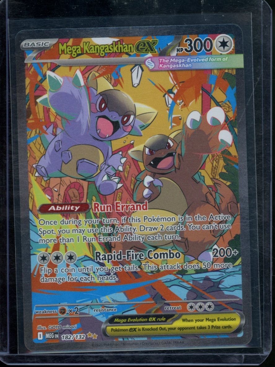 2025 Pokemon Mega Evolution Mega Kangaskhan Ex #182 Special Illustrati ...