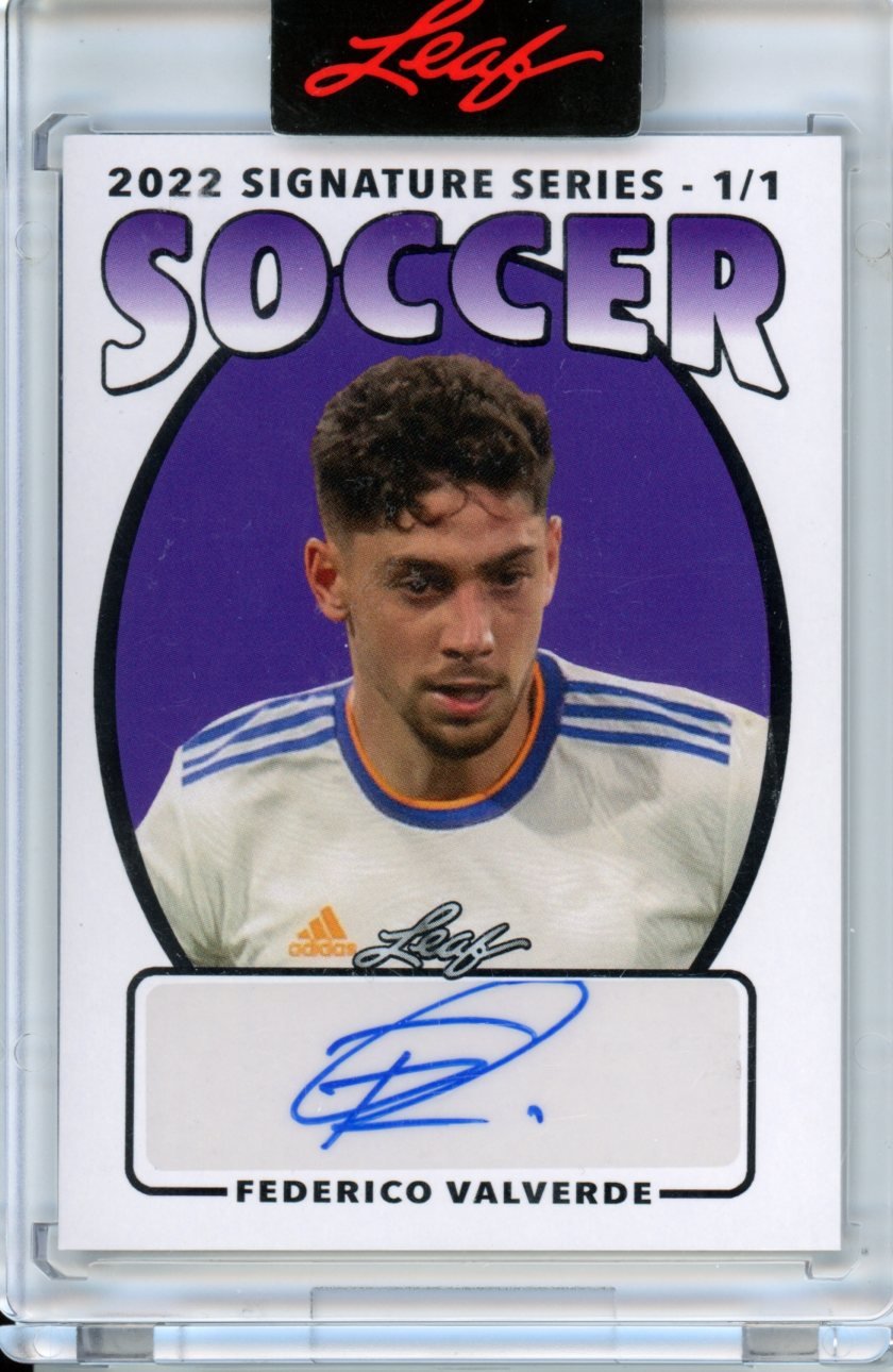 2022 Leaf Signature Series Federico Valverde Auto 1/1 Real Madrid ...