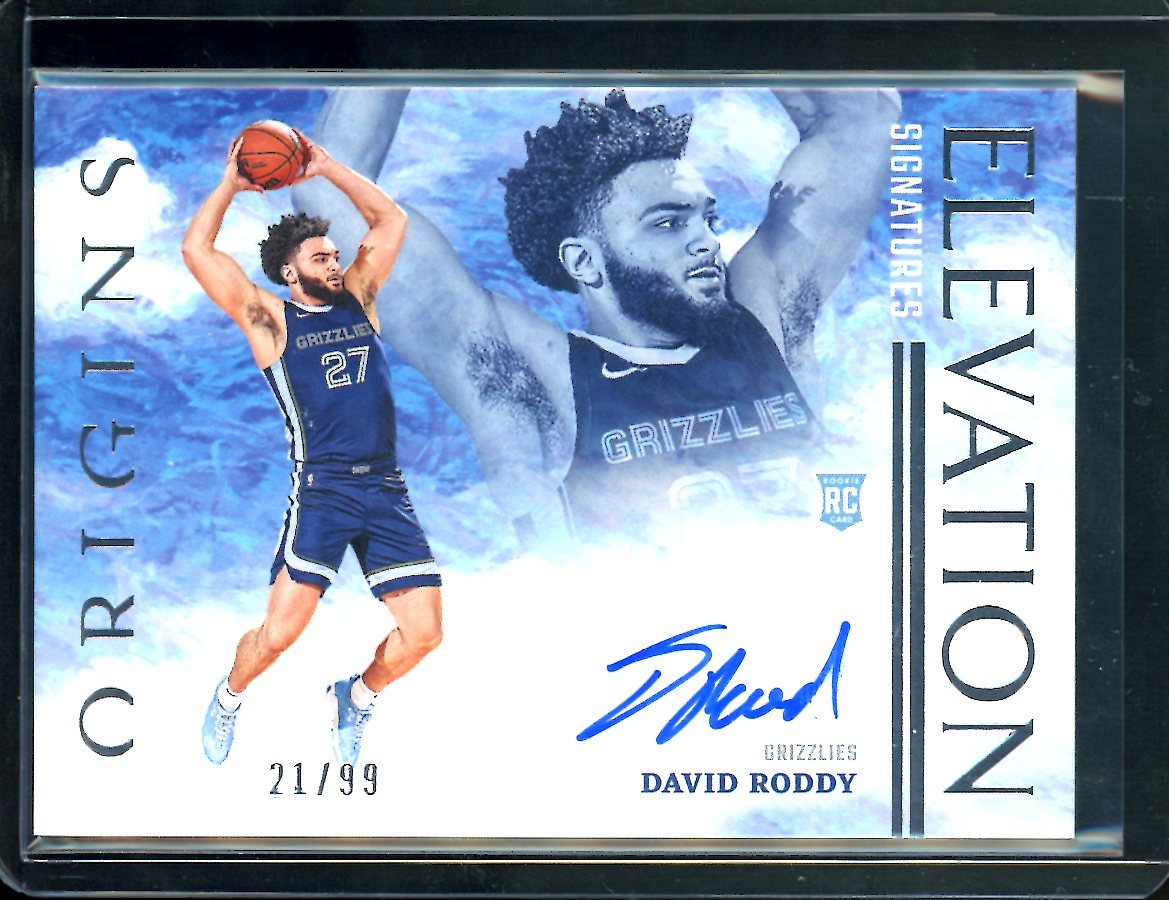 2022/23 Panini Origins David Roddy Rookie Elevation Auto /99 Grizzlies ...